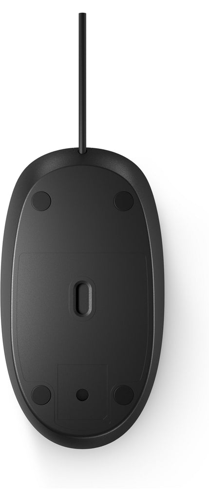 HP 125 Optical Wired Mouse, 1200 dpi, USB, Scroll Wheel, Black ...