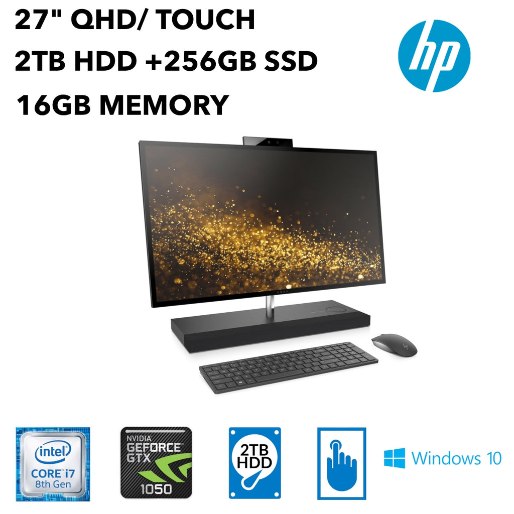 HP Envy 27-b255qd AiO 27" QHD Touch PC Intel i7, 16GB 2TBHDD 256GB SSD ...